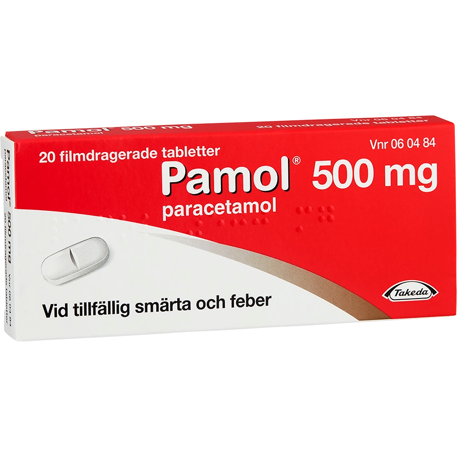 Pamol Paracetamol 500 mg 20 Film-coated tablets – Store of Sweden