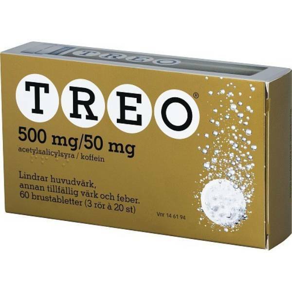 Treo 500 mg/50 mg Effervescent Tablets 60 tabs – Store of Sweden